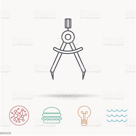Compasses Icon Measurement Dividers Sign Stock Illustration Download Image Now 2015