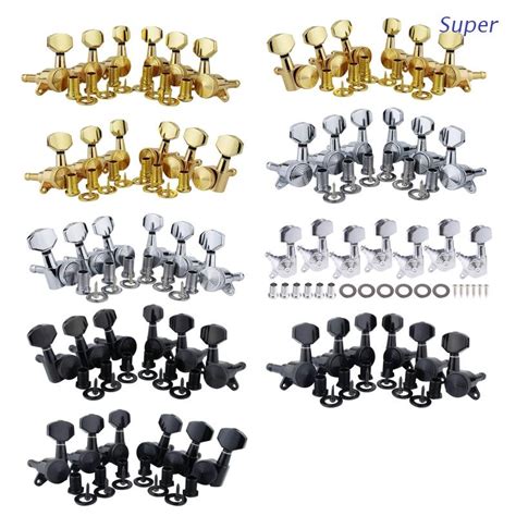 Super 6Pcs Guitar Tuners 1 18 Locking Tuners Guitar Tuning Pegs Guitar Tuning Keys Shopee