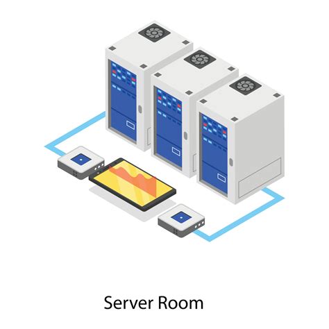 Server Room And Database Vector Art At Vecteezy