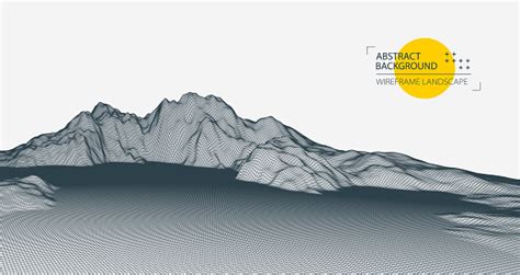 추상적인 와이어프레임 산 배경 현대 과학 또는 기술 예술 요소 0명에 대한 스톡 벡터 아트 및 기타 이미지 0명 3차원 형태 개념 Istock