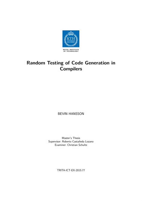 pdf random testing of code generation in compilers dokumen tips
