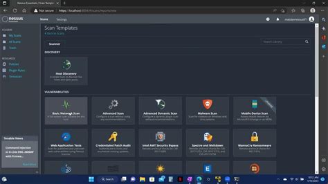 Nessus Vulnerability Scan On Windows 10 Virtual Machine Host Youtube