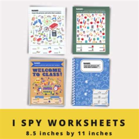 Printable Back To School Ispy Worksheets Classful