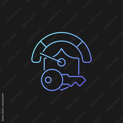 Weak Password Gradient Vector Icon For Dark Theme Poor Internet Safety