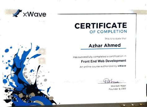 Delighted To Share The Successful Completion Of My Front End