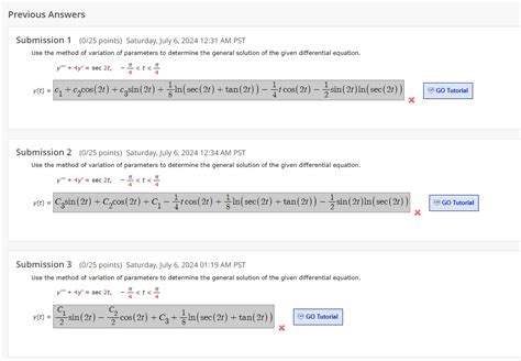 Solved Use the method of ﻿variation of ﻿parameters to | Chegg.com