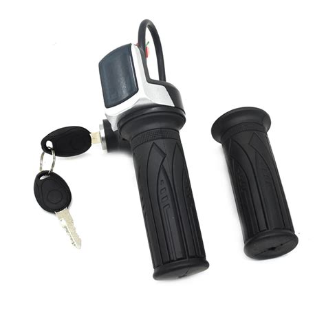 전기 자전거 스로틀 전기 스쿠터 자전거 그립 핸들 바 Led 디스플레이 트위스트 스로틀 그립 개조 전기 자전거 스쿠터 부품