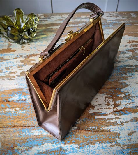 Vintage Kelly Bag Elbief Patent Leather Purse Made In Etsy