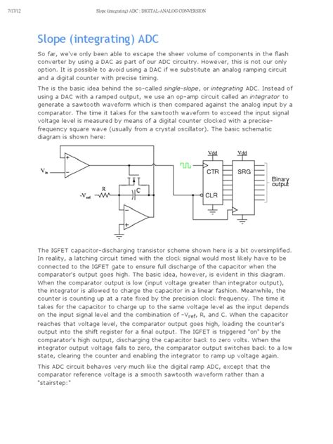 Slope Integrating Adc Digital Analog Conversion Pdf Analog To