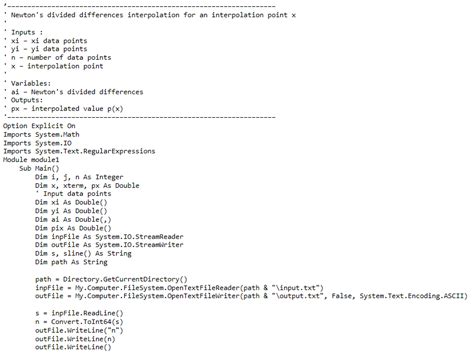 Solved Newtons Divided Differences Interpolation For An