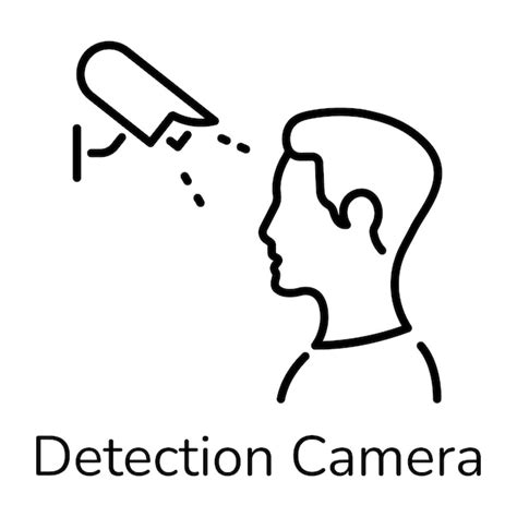 Premium Vector Latest Line Style Icon Of Detection Camera