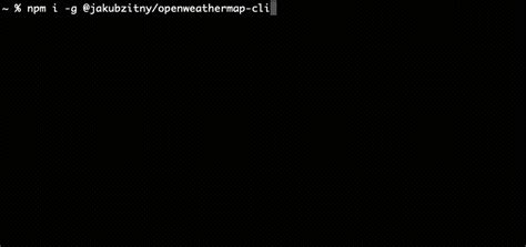 Github Jakubzitnyopenweathermap Cli Display Weather Info For A City