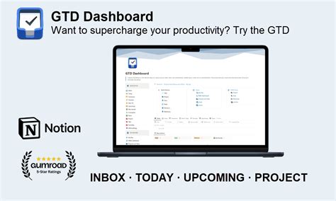GTD Dashboard For 10 By Oriol Sesac Productivity Notion Template