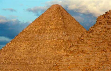 Cairo City Behind Awesome Pyramid Of Khafre Or Of Chephren In Giza