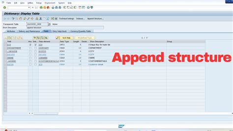 Create Append Structure In Sap Abap Sap Abap Structure Youtube Create Append Structure In Sap Abap Sap Abap Structure Youtube