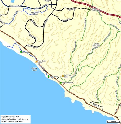 Crystal Cove Sp California Trail Map