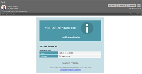 logic apps how to send a well formatted html email notification with