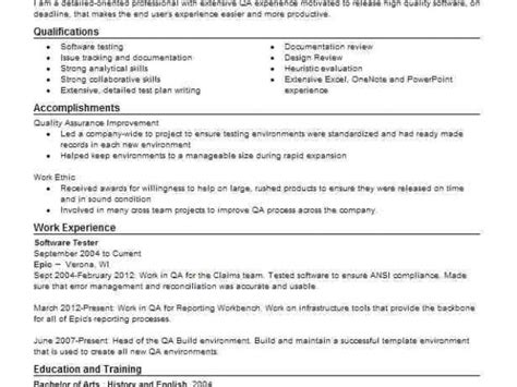 Resume Templates For Qa Tester Qa Tester Resume Samples Best Resume Gallery Williamson