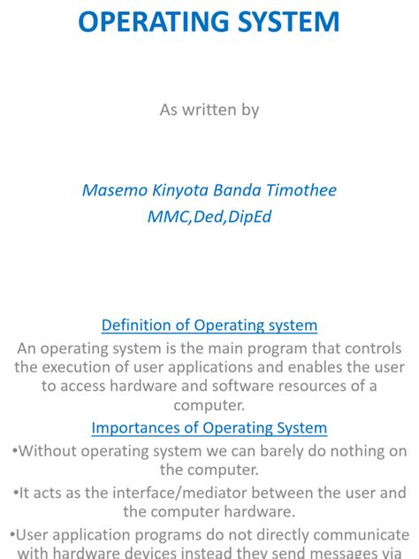 Operating System Pdf Operating System Graphical User Interfaces
