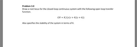 Solved Problem 1 0 A Explain The PID Controller B Give Chegg Com