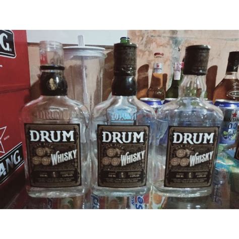 jual botol bekas minuman drum untuk pajangan bar botol minuman keras