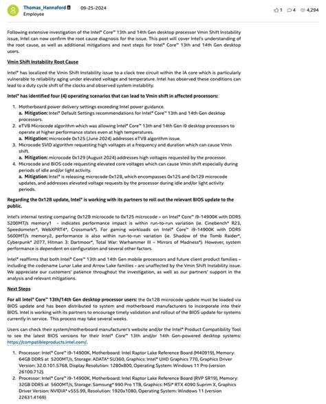 Intel Again To Release Microcode Update 0x12b To Address Vmin Offset In