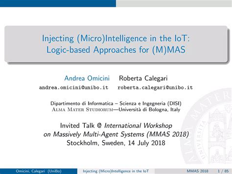 Injecting Microintelligence In The Iot Logic Based Approaches For M