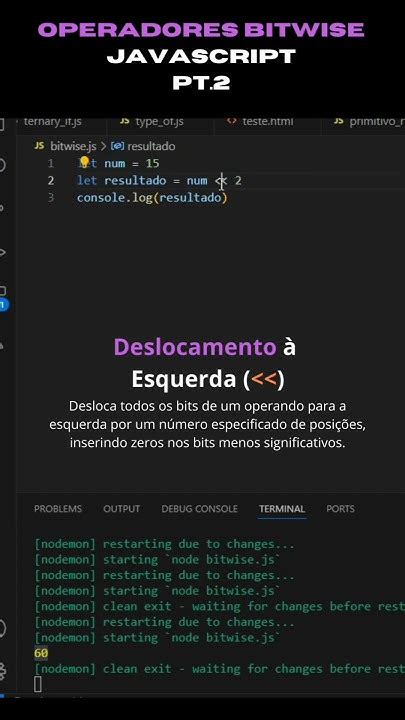 Operadores Bitwise Pt2 Javascript Webdeveloper Backend Coding Frontend Youtube