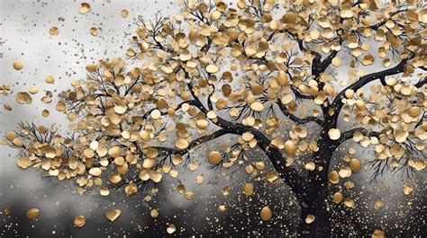 3d 벽 아트 포스터에 검은 튄 황금 나무 잎 카드 패턴 추상 인쇄 추상 그림 배경 일러스트 및 사진 무료 다운로드 Pngtree