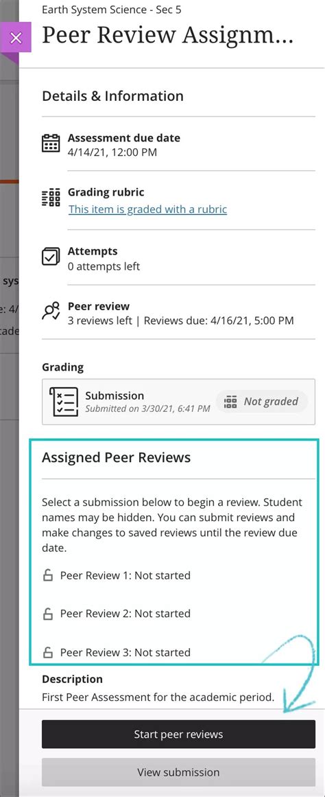 submit assignments with qualitative peer review