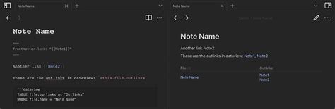 question about yaml and dataview outlinks help obsidian forum
