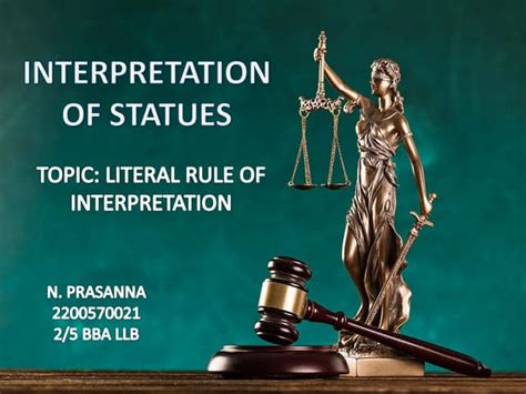 Literal Rule Of Interpretation Primary Rule Pdf