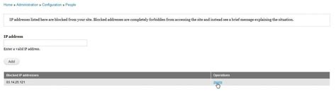 How To Unblock An Ip In Drupal 7 Inmotion Hosting