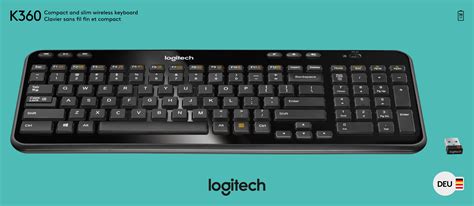 Logitech Keyboard K270 Wireless Unifying Black De Retail 920 003052