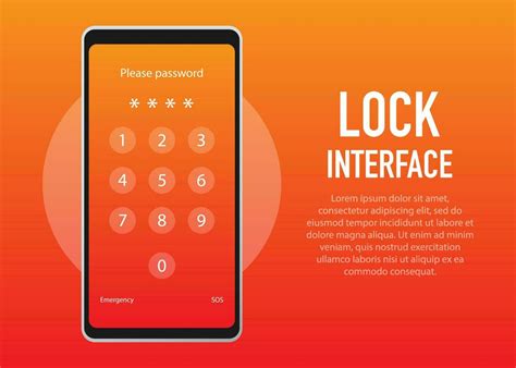 Screen Lock Pinterface For Lock Screen Or Enter Password Pages Vector