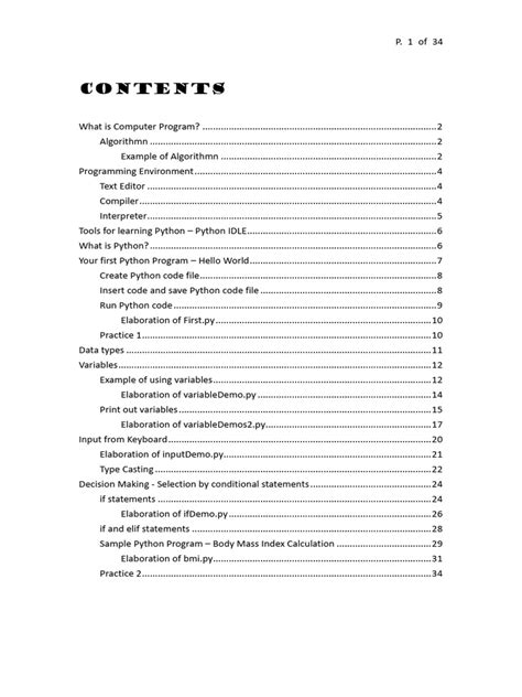 Python Lesson 1 And 2 Notes Updated 1 Pdf Data Type Variable