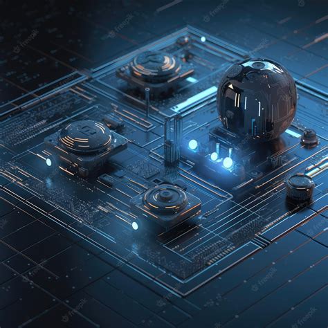 Premium Ai Image Future Technology Theme Motherboard Material