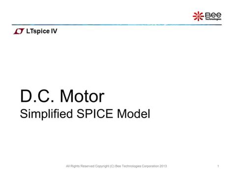 Simple Model Of Dc Motor Using Ltspice Pdf