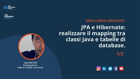 Mini Corso 1° Parte Jpa E Hibernate Realizzare Il Mapping Tra Classi