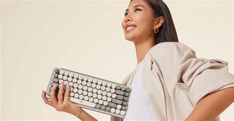 Buy Logitech POP Keys Wireless Mechanical Keyboard Mist Sand PC Case Gear Australia