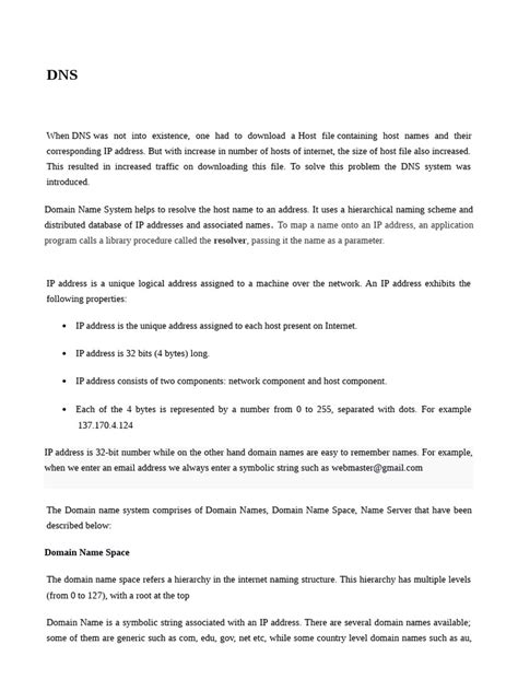 Lecture Notes On Dns Pdf Domain Name System Domain Name
