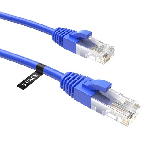 Cablecreation 5 Feet 5 Pack Cat 5e Ethernet Patch Cable