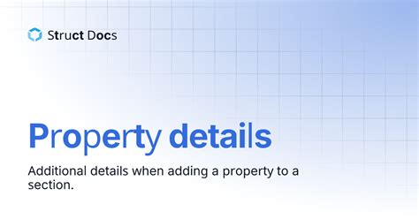 Property Details Struct Docs