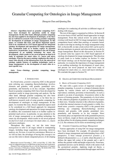 PDF Granular Computing For Ontologies In Image Management