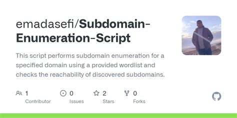Github Emadasefisubdomain Enumeration Script This Script Performs