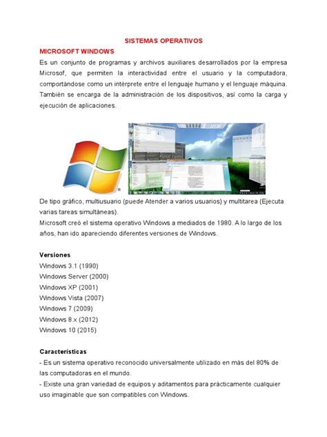 Los Tres Sistemas Operativos Más Comunes Son Dos Informática