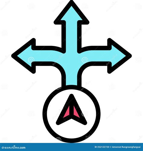 direction arrows icon location map and navigation vector stock vector