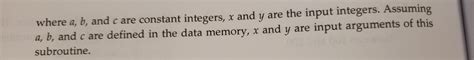 17 Write An Assembly Subroutine Named F That
