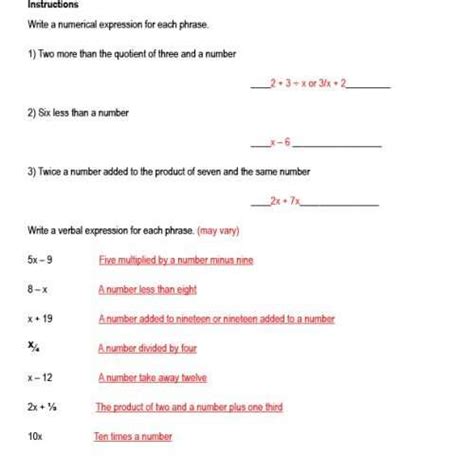 Write Variable Expressions Free Pdf Download Learn Bright