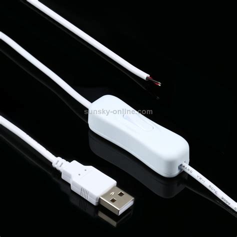 스위치 케이블 길이 1m 흰색이있는 Usb 전기 커넥터 전원 케이블